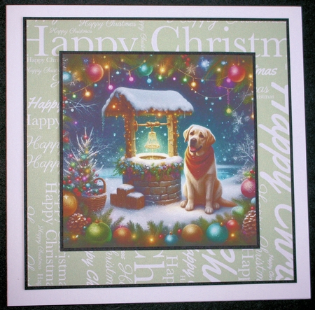 Happy Christmas Word Backing Paper - Coloured Background - Photo by ...