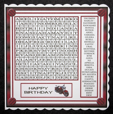 Wordsearch MOTORBIKES - CUP873318_1566 | Craftsuprint