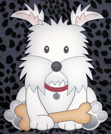 3D Shaped Card Kit - Little Westie Dog Jock - Photo by Marion Kimberley ...