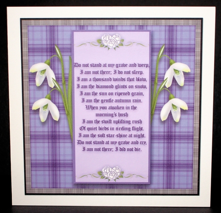 SYMPATHY SNOWDROPS QUICK CARD - CUP889505_57683 | Craftsuprint