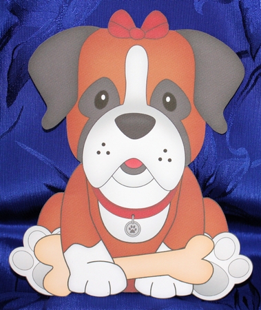 3D Shaped Card Kit - Little Boxer Dog Missy - CUP906686_359 | Craftsuprint