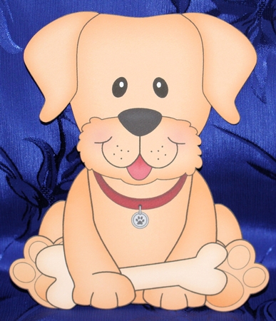 3D Shaped Card Kit - Little Golden Labrador Dog Sunny - CUP910022_359 ...