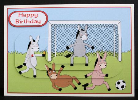 Donkeys Playing Football Pyramid - CUP560997_750 | Craftsuprint