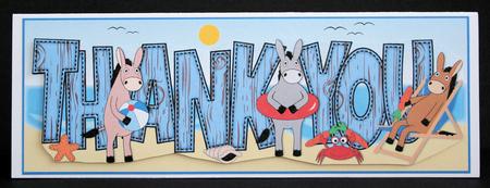 Beach Donkeys Thank You Large Dl - CUP598744_750 | Craftsuprint