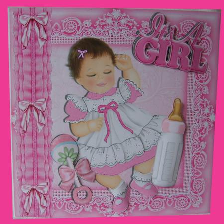 Sleeping Baby Girl with Her Bottle and Rattle 8x8 - CUP605782_415 ...