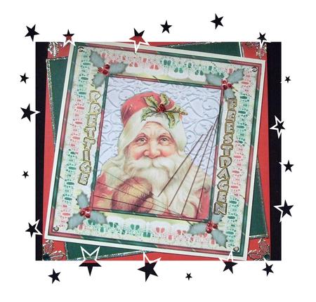 Vintage Santa Christmas Twisted Pyramid - CUP111030_376 | Craftsuprint