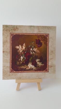 Vintage Deep Red Roses Topper Sheet - Photo by Mary Brunton Handmade Cards