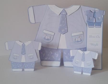 Baby Boy Set 1 Card Kit, Envelope,inserts, Tags & Bookmark - CUP608098 ...