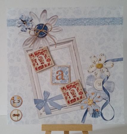 Blue Shabby Floral Nan 'name in a Frame' Card Topper - CUP603048_443 ...