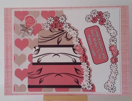 Wedding Cake Shaped Card Front - CUP565591_819 | Craftsuprint