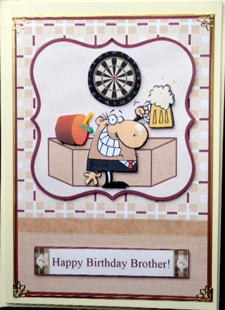 Beer Man Pub Birthday Brother Topper & Decoupage - Photo by Mary Murphy