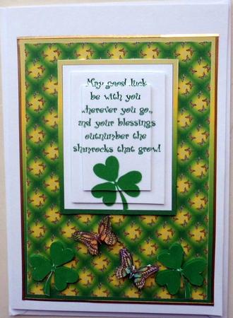 St. Patrick's Day Shamrocks and Butterflies - CUP302113_66 | Craftsuprint