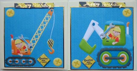 Digger Boy Toppers with Matching Borders - CUP312300_983 | Craftsuprint