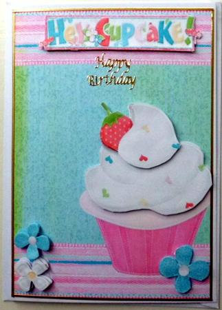 Hey Cupcake White & Pink Cupcake - CUP304958_983 | Craftsuprint