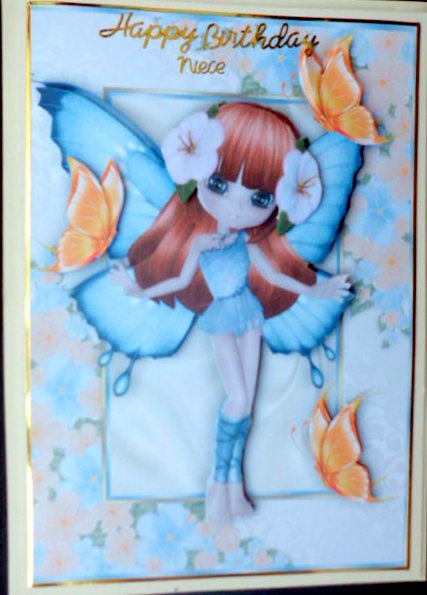 Butterfly Fairy in Flower Frame - CUP392700_415 | Craftsuprint