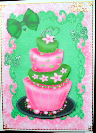 Pink & Green Topple Tower Cake - CUP402966_983 | Craftsuprint