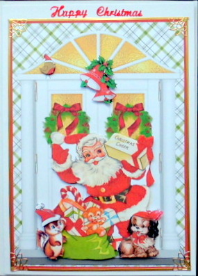 Christmas Door Scene Santa & Friends Topper & Decoupage - CUP572885 ...