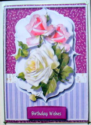 Beautiful Cream Roses in a Bracket Frame - CUP605186_1398 | Craftsuprint