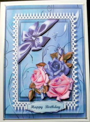 Beautiful Roses on a Lilac Frame - CUP604469_1398 | Craftsuprint