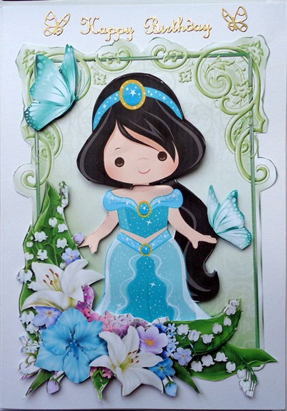 Pretty Princess with Butterflies and Flowers - CUP660984_415 | Craftsuprint