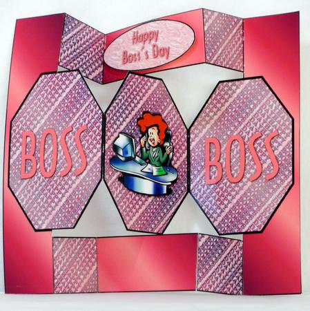 Lady Bosss Day Octagon Pop Up Card - CUP141522_376 | Craftsuprint