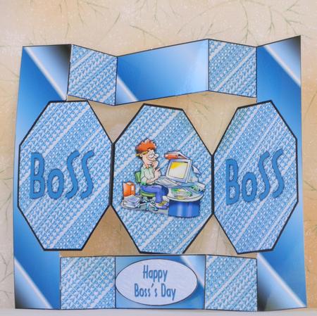 Male Bosss Day Octagon Pop Up Card - CUP141523_376 | Craftsuprint