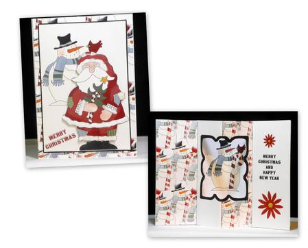 Santa and Snowman Internal Window Card Kit - CUP155845_66 | Craftsuprint