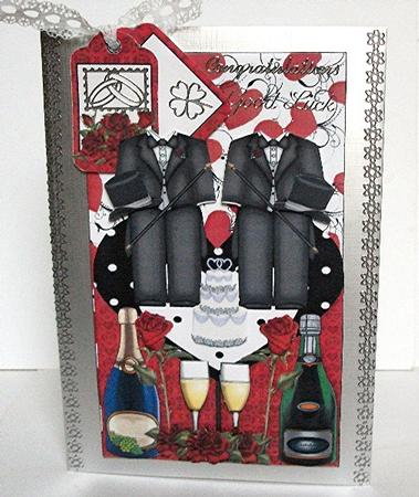Male Civil Wedding Card Front - Photo by Maxine Jones
