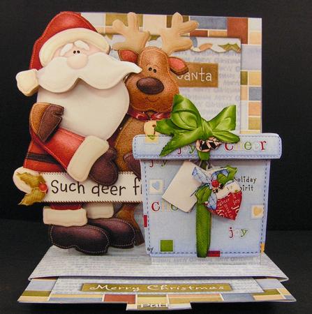 Deer Friends Santa and Reindeer Pop-up Slider Card Kit - CUP116090_376 ...