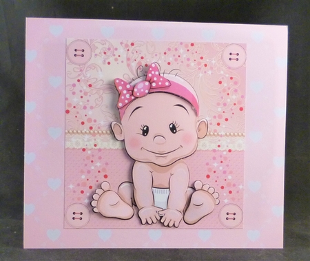Baby girl card front - Photo by Michelle Chivers