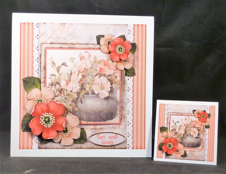 Vintage Stripes and Flowers Card Kit 1070 - CUP757220_2166 | Craftsuprint
