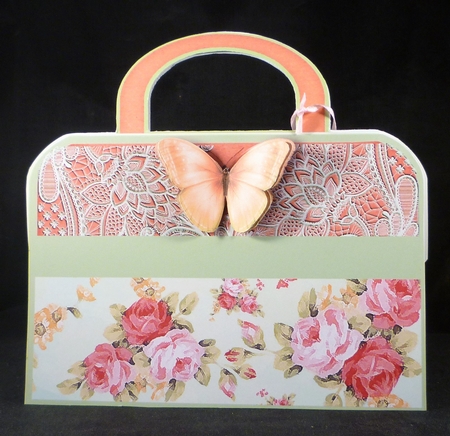 Beautiful Lace Handbag Shaped Card Kit - CUP772899_1483 | Craftsuprint