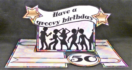 Groovy 50th Birthday Impossible Card - CUP930606_75068 | Craftsuprint