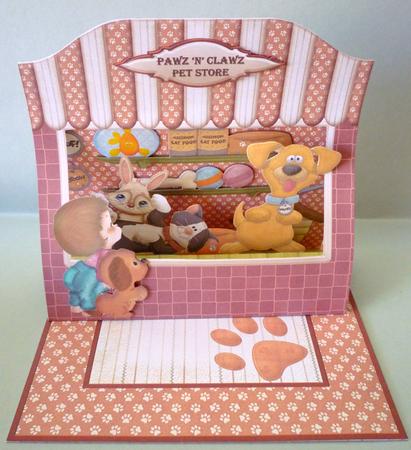 3D Pet Shop Pop Up Window Card Kit - CUP206079_68 | Craftsuprint