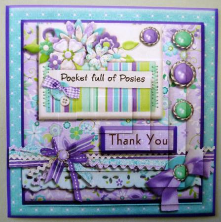 Pocket Full of Posies Thank You Pyramid Card Front - CUP209933_880 ...