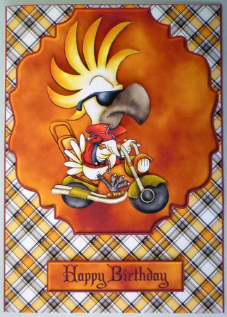 Rocking Biker Rooster with Decoupage - CUP180792_758 | Craftsuprint