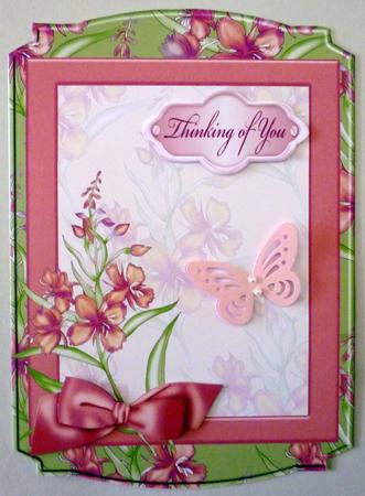 Pretty Peachy Floral Frame Card - CUP326470_361 | Craftsuprint
