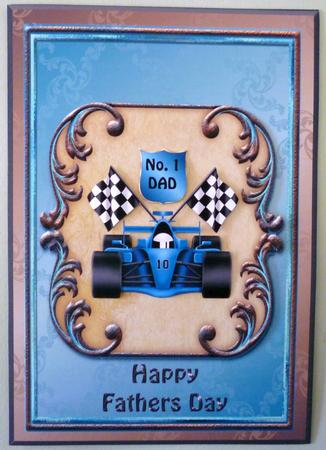 No.1 Dad Racing Car - Fathers Day - CUP327099_643 | Craftsuprint
