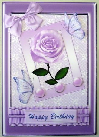 Beautiful Soft Lilac Card Front - CUP336766_1398 | Craftsuprint