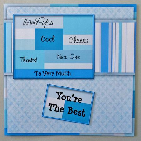 Thank You Male Men Man's 8x8inch Card Front - CUP371707_443 | Craftsuprint