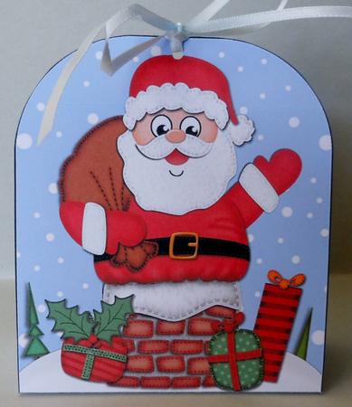 3D Xmas Santa Got Stuck Treat or Favour Box Mini Kit - CUP373353_359 ...