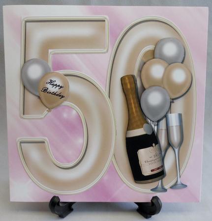 50th Birthday Large Shaped Card Front Female - CUP425233_1072 ...