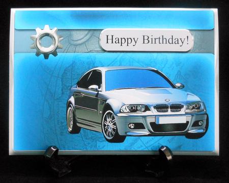 Car Themed Card Front with Decoupage - CUP474381_1894 | Craftsuprint