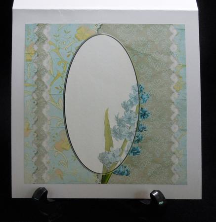 Lace & Borders Blue Flower Poem 8x8 Insert - Photo by Michelle Chivers