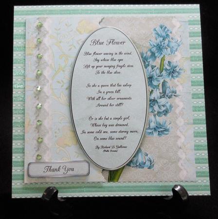 Lace & Borders Blue Flower Poem 8x8 Mini Kit - Photo by Michelle Chivers
