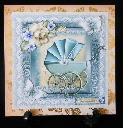 Gorgeous Baby Boy Pram Topper - CUP491298_1483 | Craftsuprint