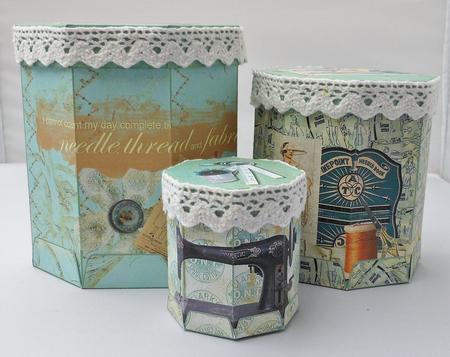 Vintage Sewing Stacking Boxes Set - CUP544334_503 | Craftsuprint
