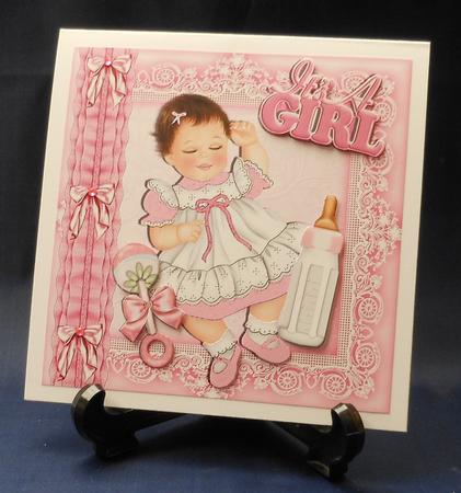 Sleeping Baby Girl with Her Bottle and Rattle 8x8 - CUP605782_415 ...