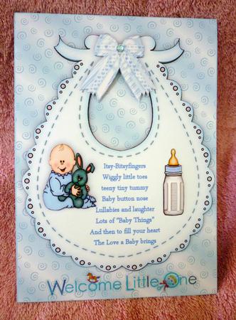 Baby Boy Cute Bib Card with Verse - CUP138450_107 | Craftsuprint