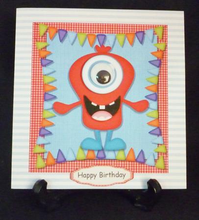 One Eyed Red Monster 8x8 - CUP645971_983 | Craftsuprint